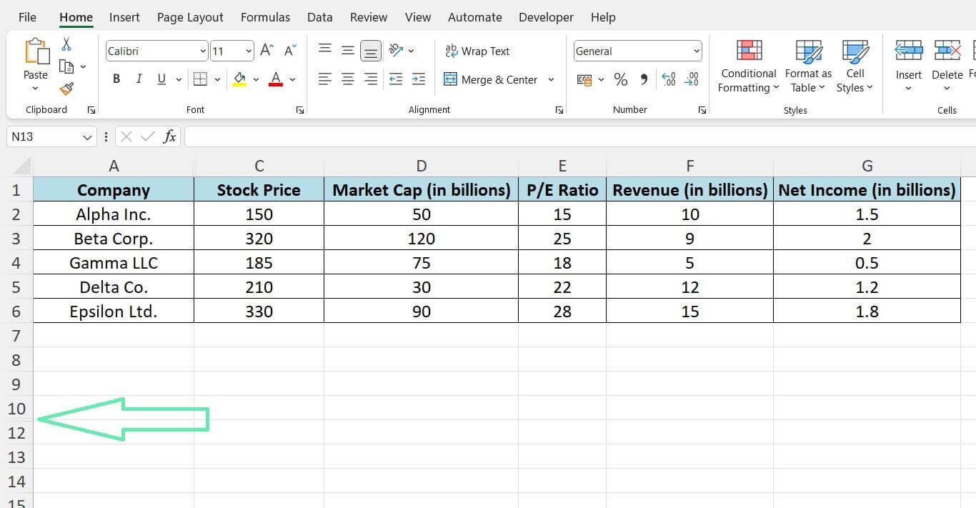 Removing Hidden Excel Rows Columns Downloadable Template 