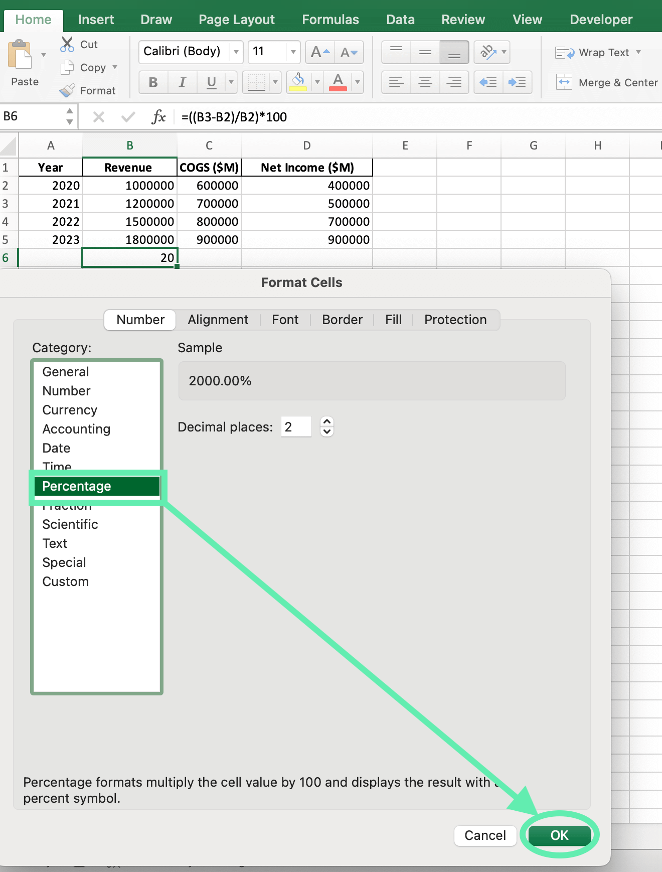 Percent Change Excel Formula Cheat Sheet Percent Change Formula Is